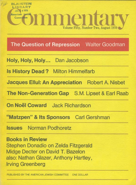 August 1970 – Commentary Magazine