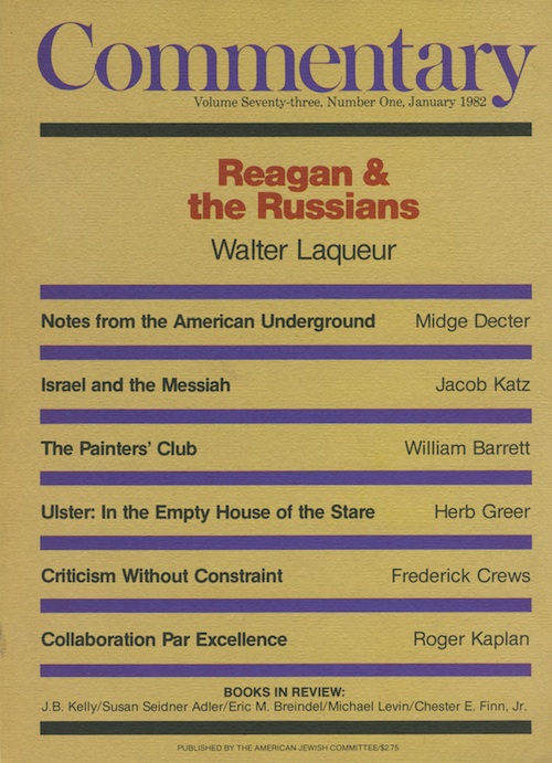 January 1982 – Commentary Magazine